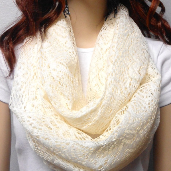 Lace Infinity Scarf - Etsy