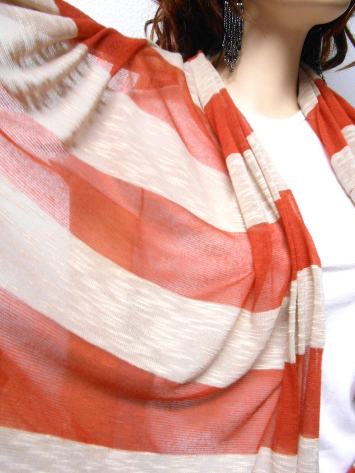 Rusty & Tan Stripes Infinity Scarf Super Soft Swearter Knit - Etsy