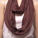 Chocolate Brown Infinity Scarf SUPER Soft Knit - Etsy