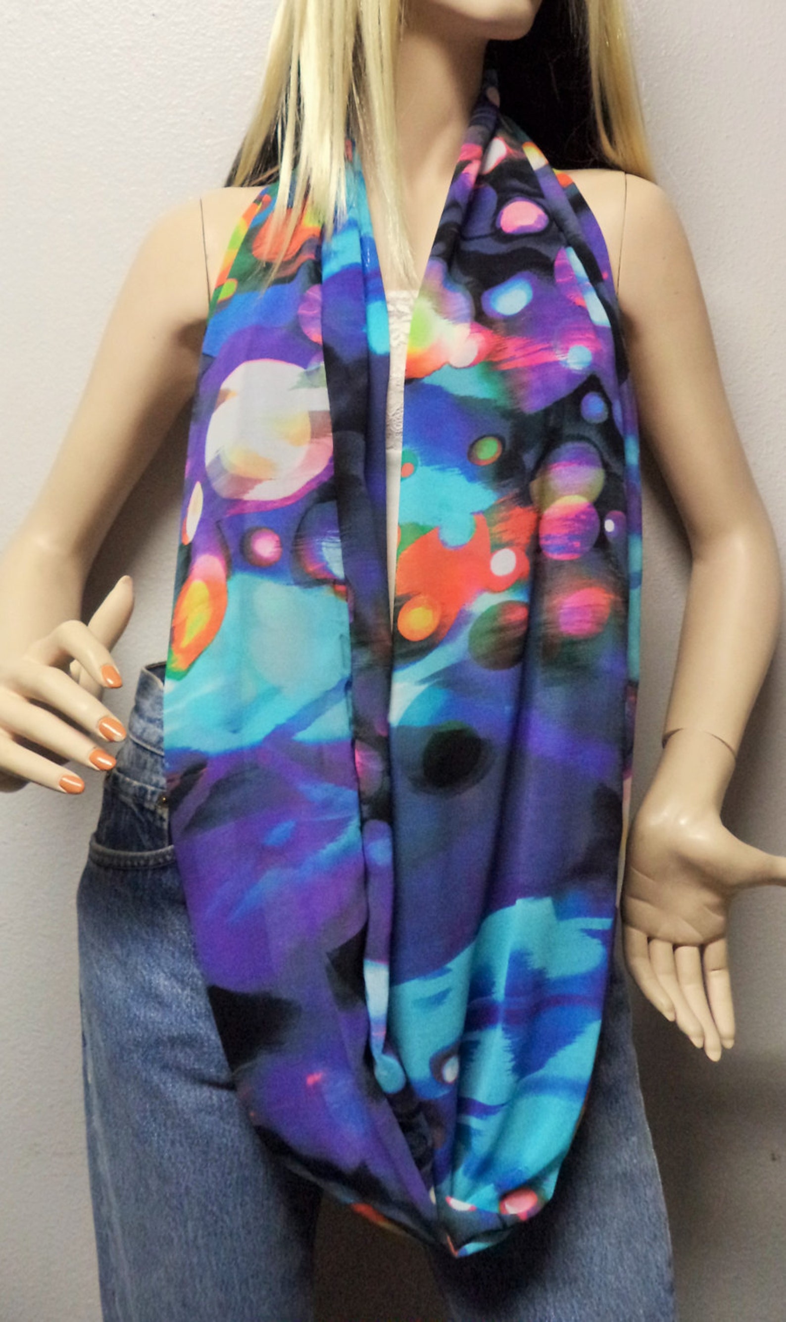 Galaxy Nebula Planets Space Infinity Scarf Light Weight - Etsy