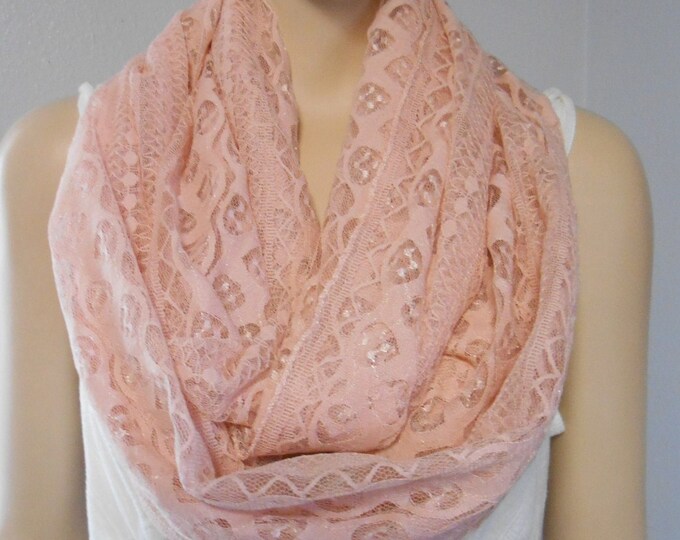 Lace Infinity Scarf Super Soft Fabulous Blush - Etsy