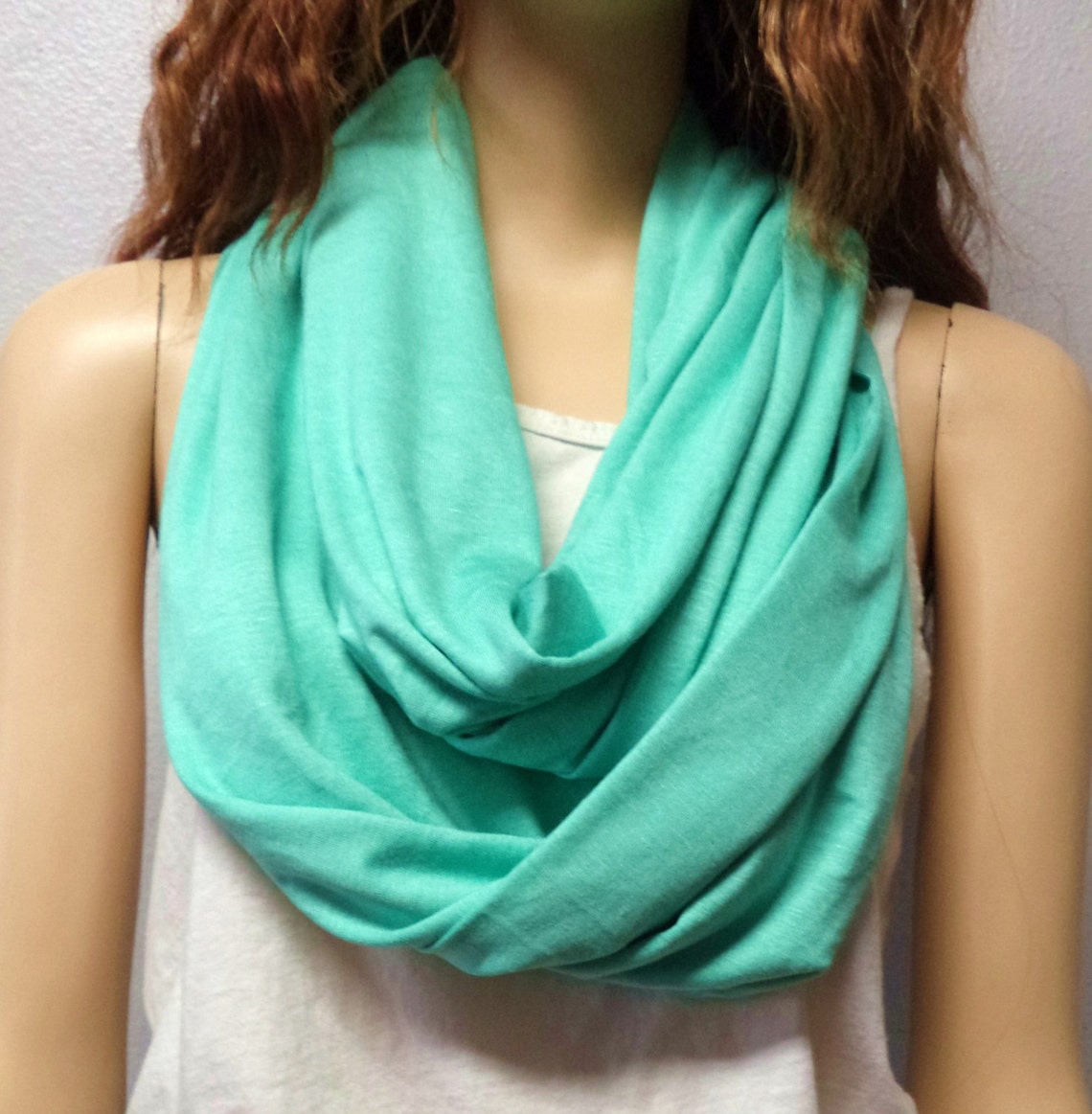 Fabulous Seafoam/minty Green Infinity Scarf SUPER Soft Knit - Etsy