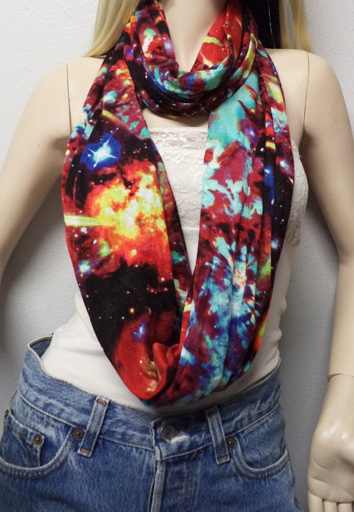 Galaxy Nebula Planets Space Infinity Scarf SUPER Soft Jersey - Etsy