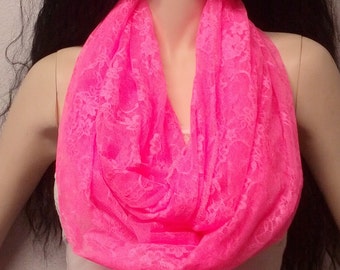 Hot Pink Scarf | Etsy