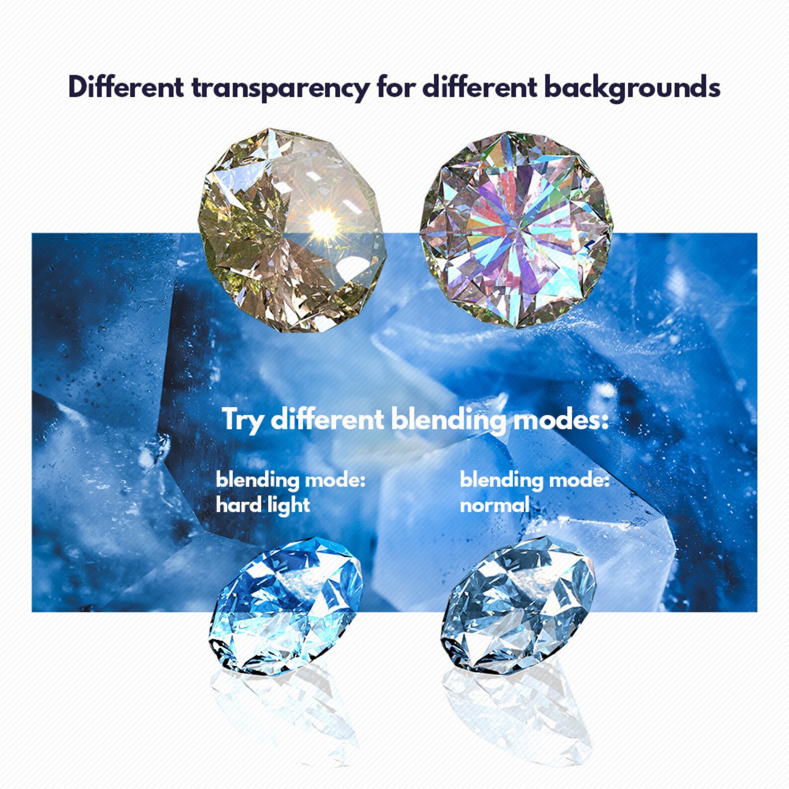 Diamonds Photo Overlays Png Files Realistic Gems Diamonds - Etsy
