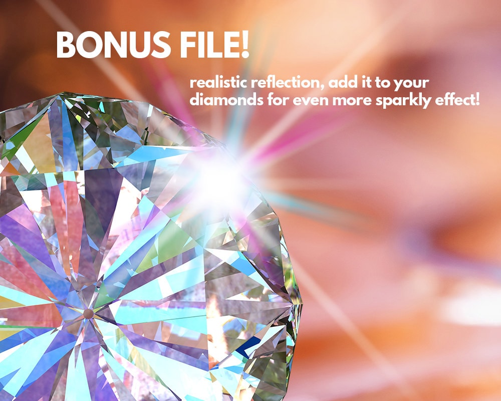 Diamonds Photo Overlays Png Files Realistic Gems Diamonds - Etsy