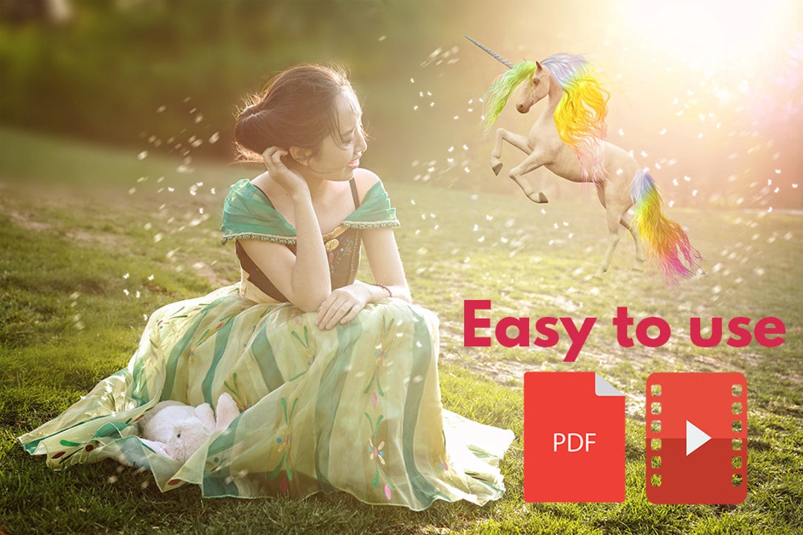 Unicorn Horse Overlays 25 Png Overlays for Photoshop. White Unicorns ...