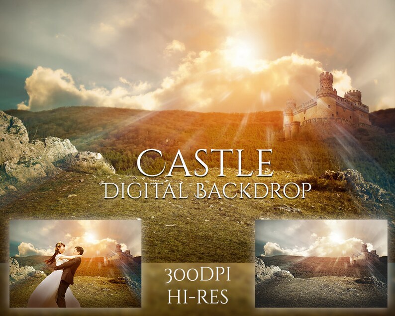 Castle Digital Background Magical Castle Backdrop for Photography ...