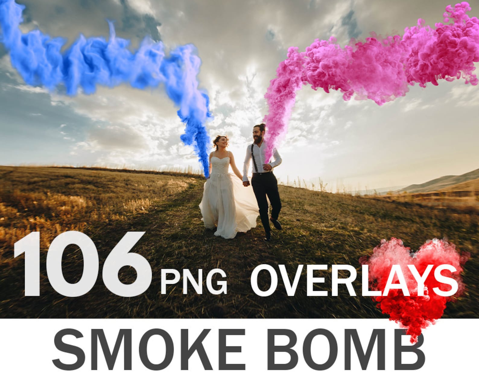 Smoke Bomb Overlays Wedding Smoke Photo Overlay Colorful and Real Smoke ...