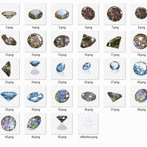 Diamonds Photo Overlays Png Files Realistic Gems Diamonds Overlays ...