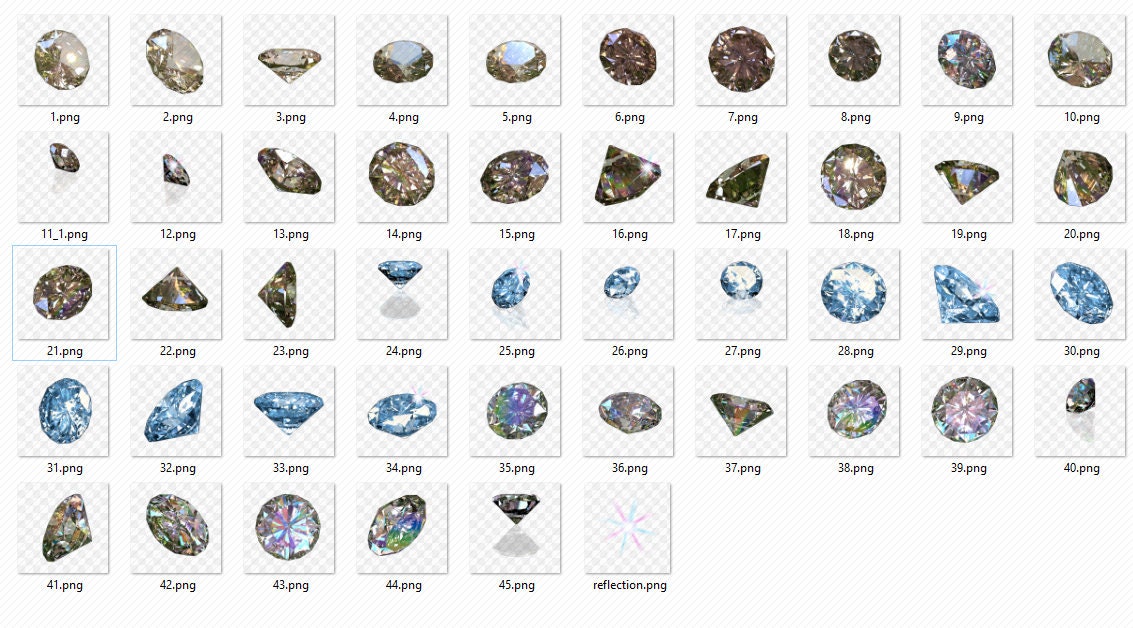 Diamonds Photo Overlays Png Files Realistic Gems Diamonds - Etsy