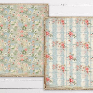 Shabby Chic Roses Digital Paper: French Farmhouse Scrapbook (digital ...