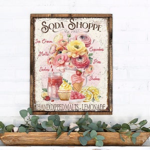 Soda Shop Sign Digital Download DIY Rustic Farmhouse Shabby Chic Decor ...