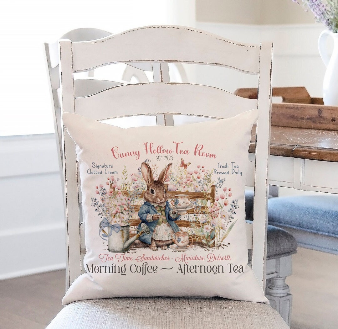 Bunny Printable Transfer Farmhouse Easter DIY Digital Image Art Vintage ...