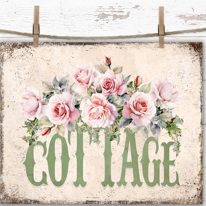 Cottage Roses - Etsy