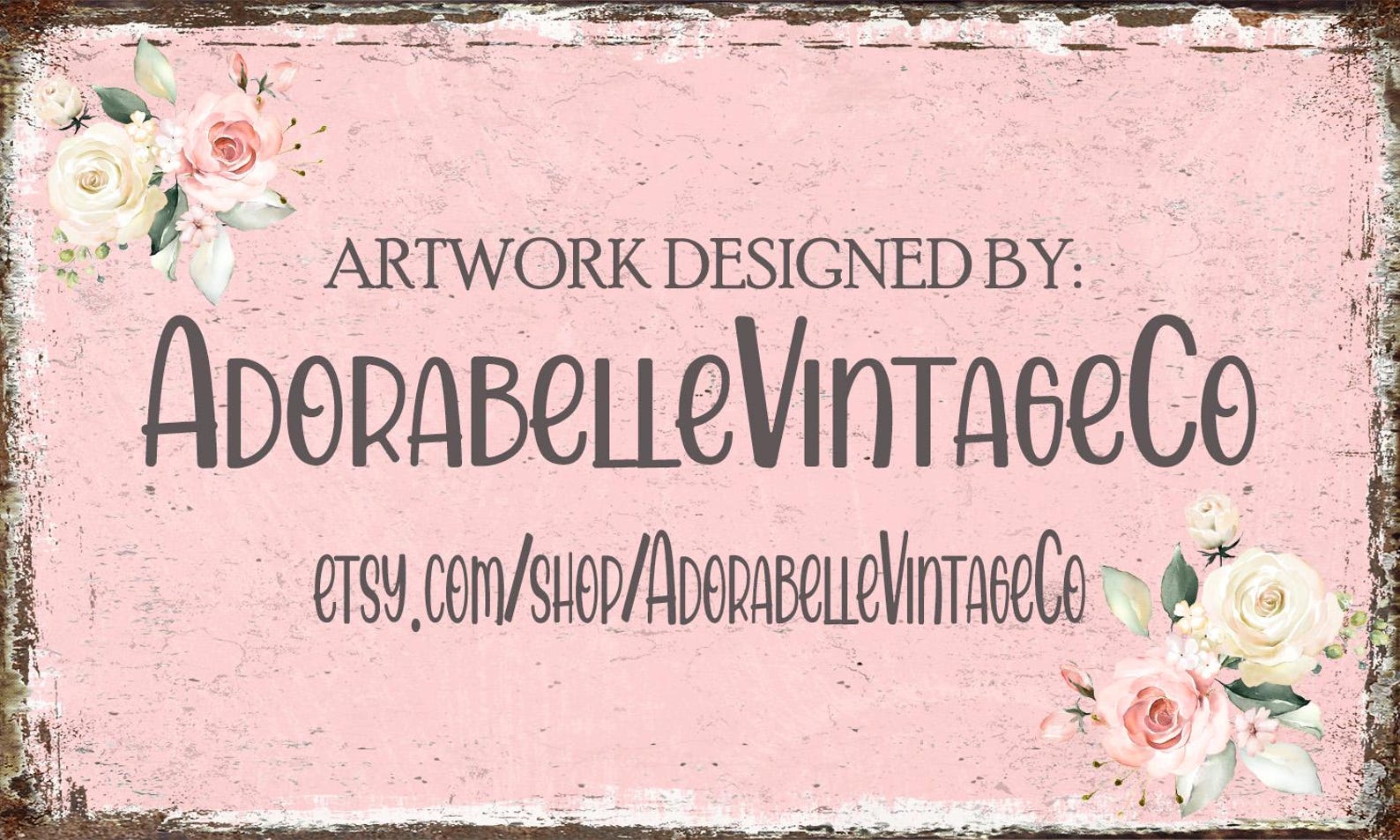 Shabby Chic Pink Roses DIY Digital Wall Art Print Transfer Cottage Core ...