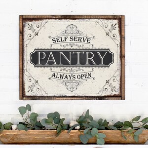 Farmhouse Pantry Sign: Rustic Cottagecore Metal Art (digital Download ...
