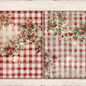 Cottage Christmas Paper Pack: Buffalo Check, Holly, Bells (8.5x11 ...