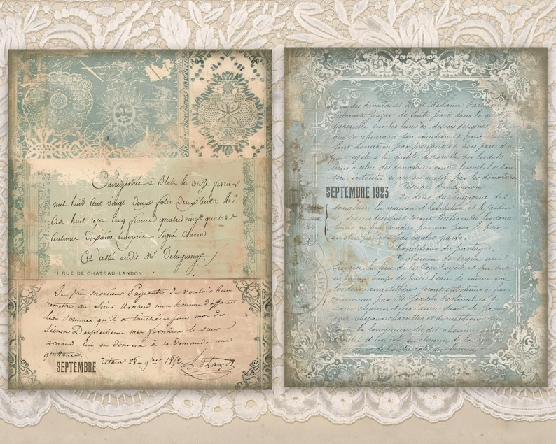 Shabby French Journal Pages: Rustic Cottage Paper (digital Download) - Etsy