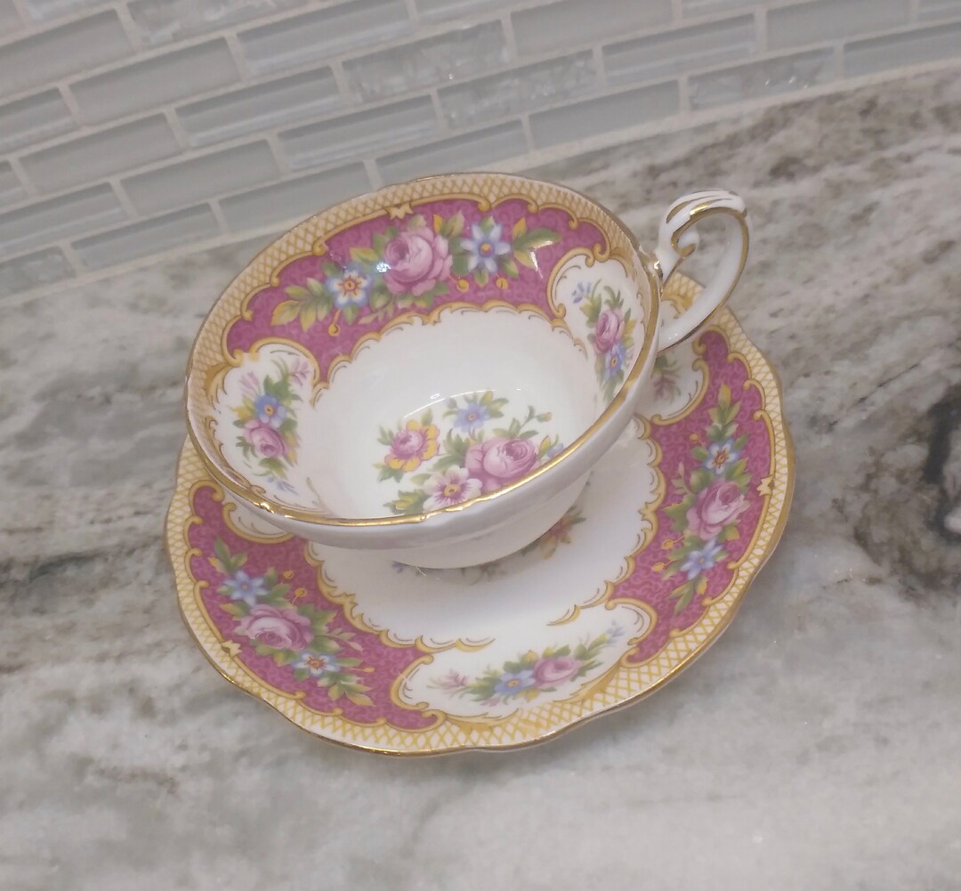 Antique E. Brain & Co. Foley Tudor Teacup and Saucer Set, EB Foley Tea ...