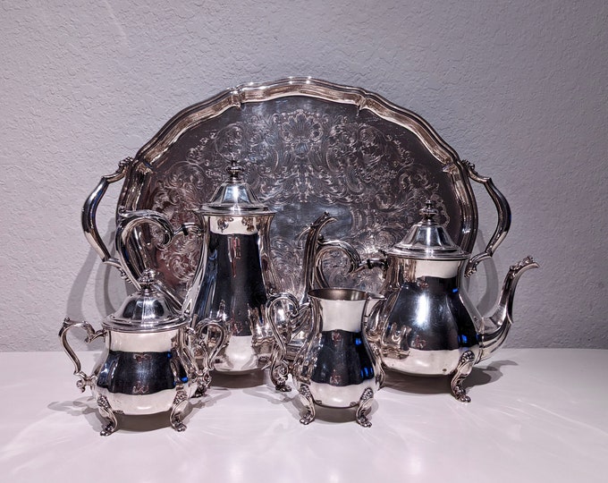 Vintage Oneida Silverplate Tea Service, Oneida Silver Teaset, Large ...