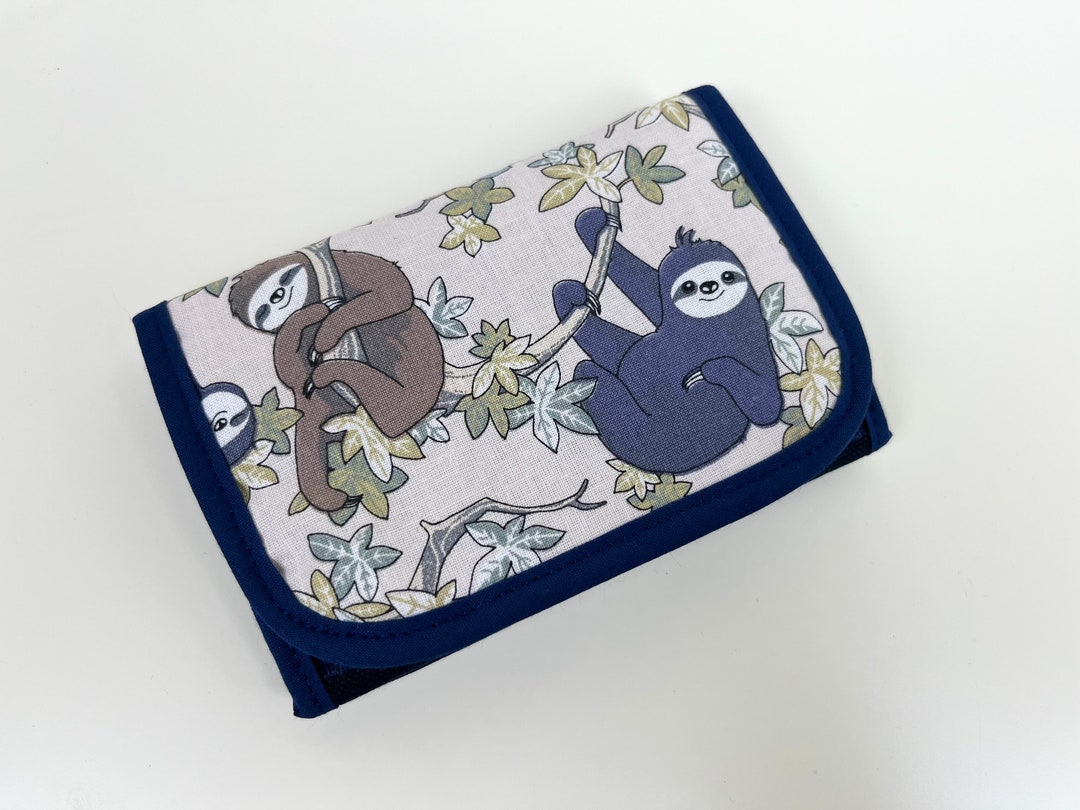 Wallet 'sloths' Beige-navy - Etsy
