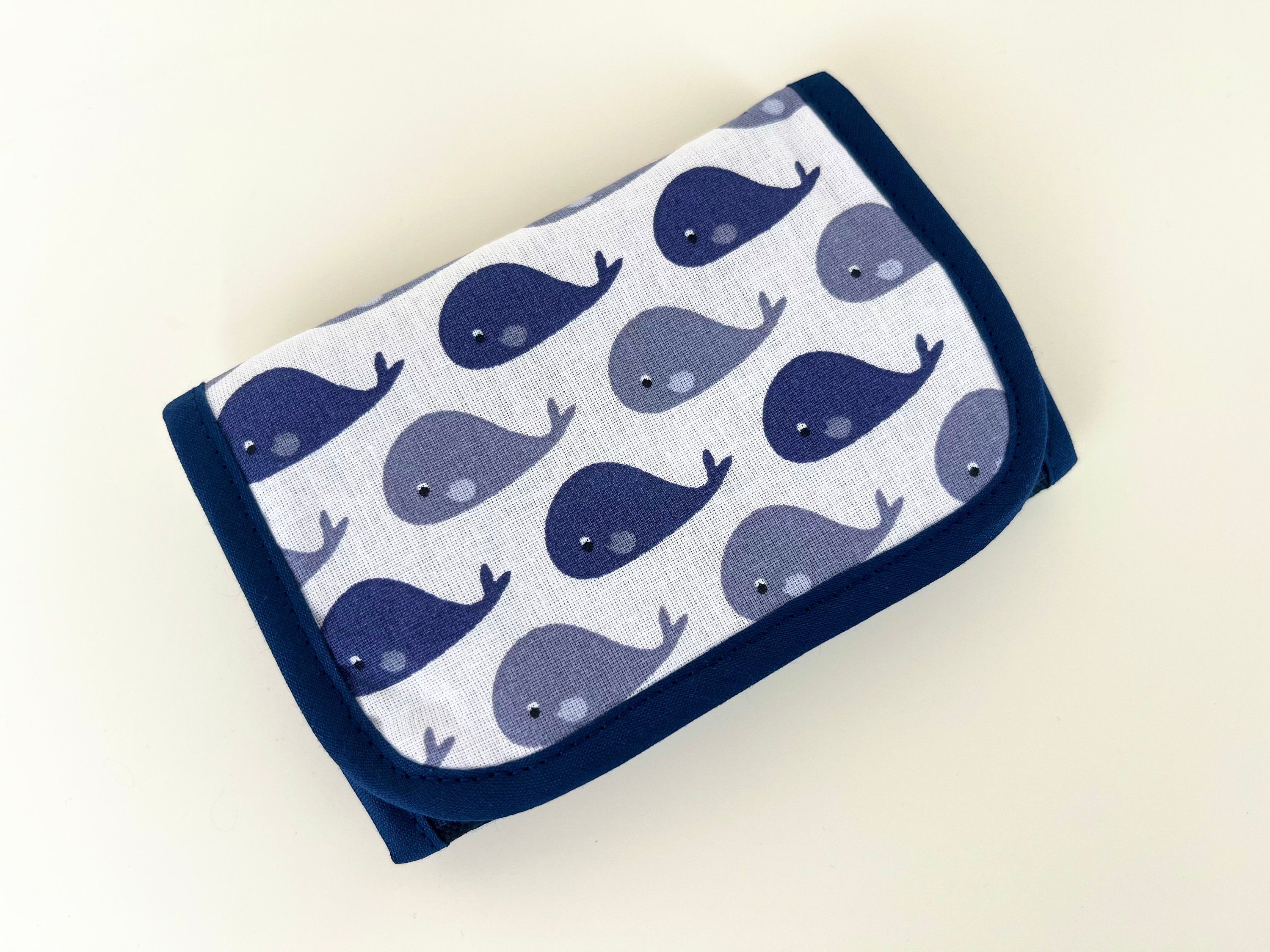Wallet 'whales' White-blue - Etsy