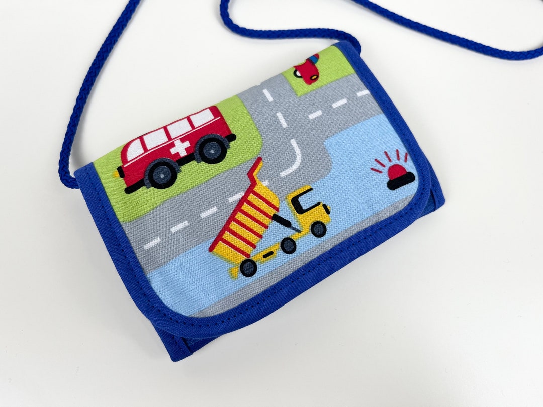 Wallet 'construction Site' Blue - Etsy