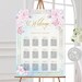 EDITABLE Seating Chart, Table Plan, Watercolor Blush Pink Flower Theme ...