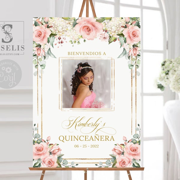 Quinceañera Welcome Picture Sign - Etsy