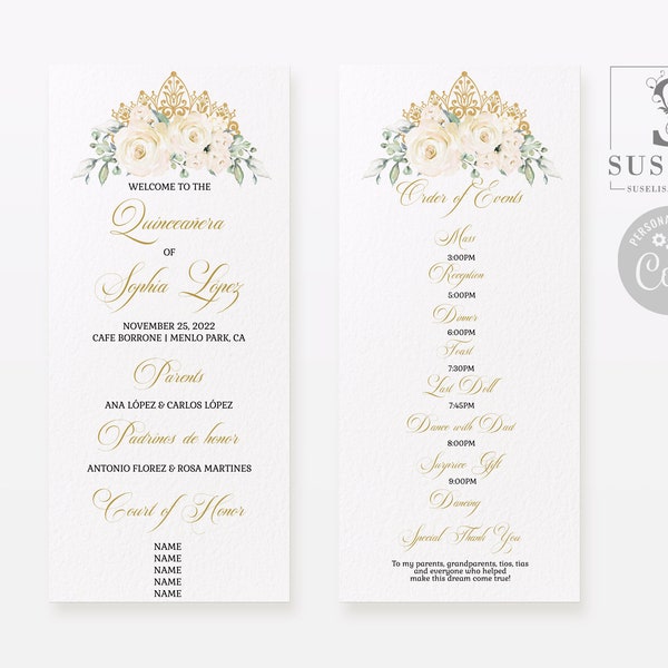 Sweet Sixteen Program - Etsy