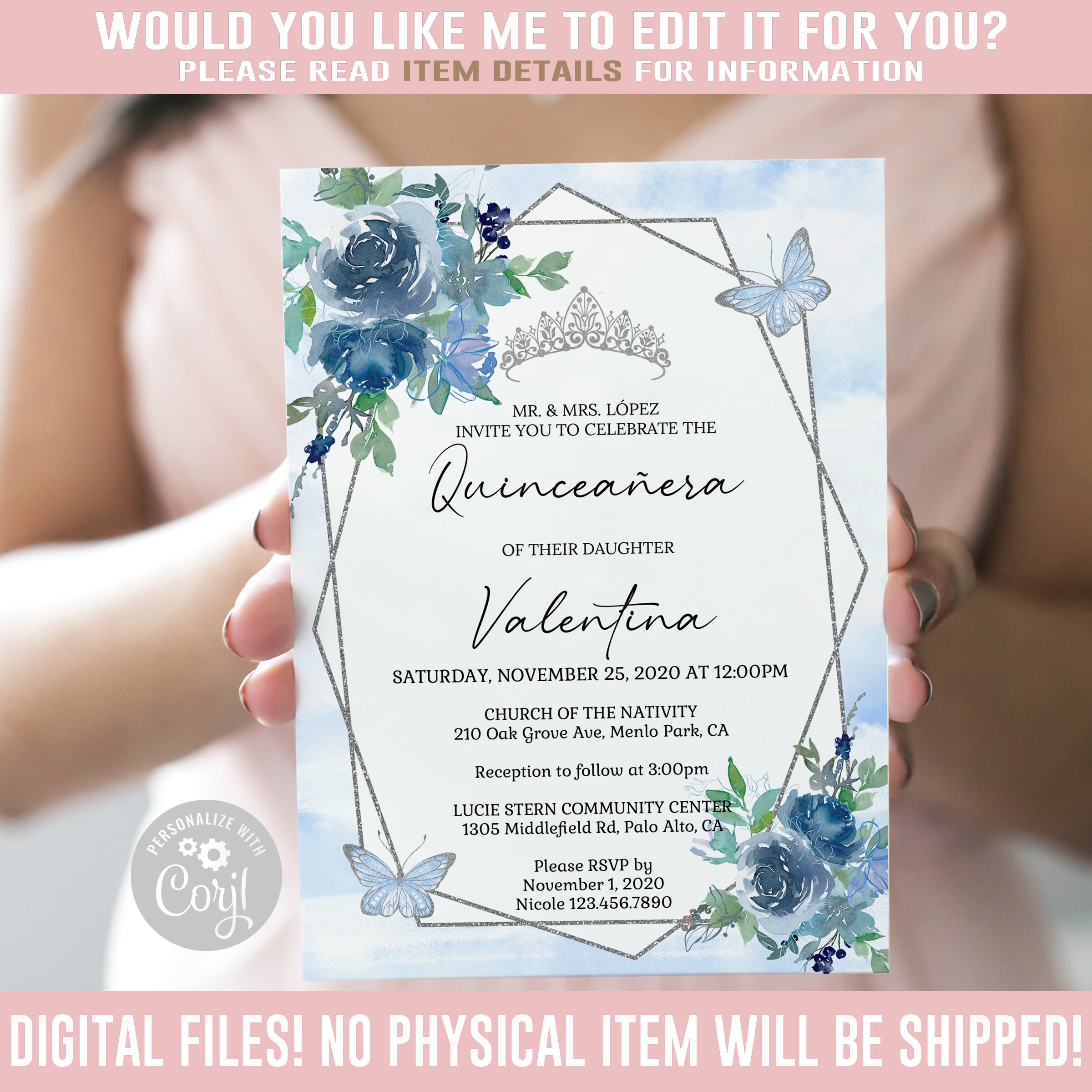 Invitations & Announcements Templates DIGITAL SU029 Watercolor Blush ...