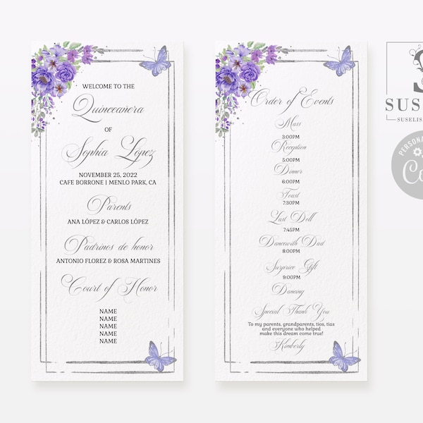 Sweet Sixteen Program - Etsy