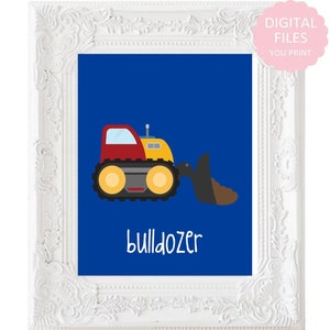 Printable Construction Nursery Prints, Set of 6 Signs, Trucks Prints ...