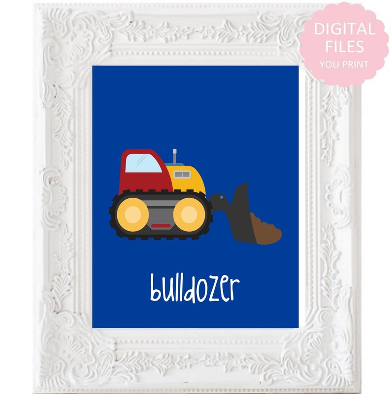 Printable Construction Nursery Prints Set of 6 Signs Trucks - Etsy