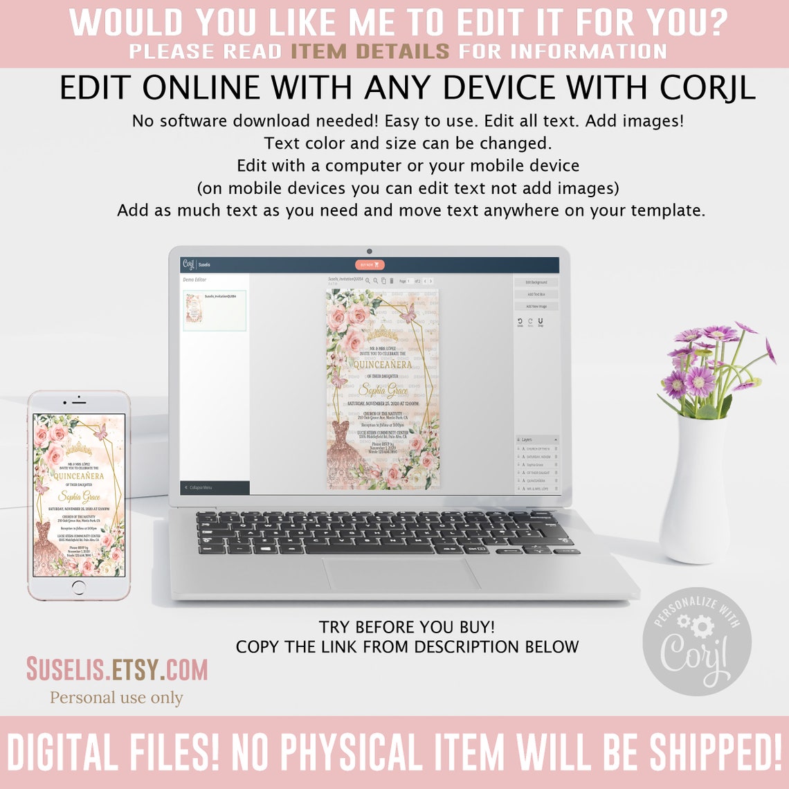 EDITABLE Seating Chart Corjl Template Instant Download - Etsy