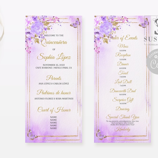 Sweet Sixteen Program - Etsy