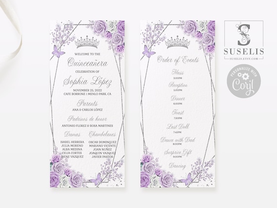 Quinceanera Reception Program Template Fill Online Printable
