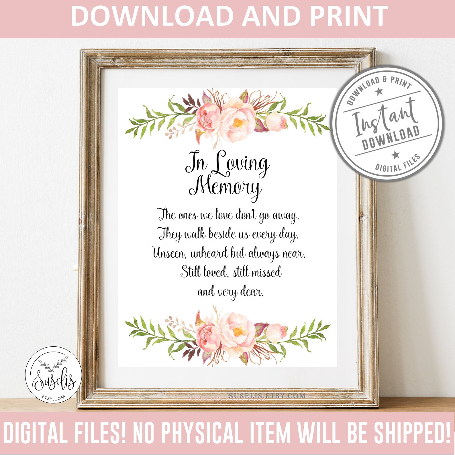 Printable in Loving Memory Wedding Sign Memorial - Etsy