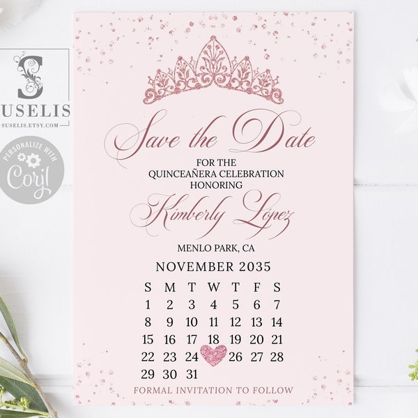 Rose Gold Calendar - Etsy