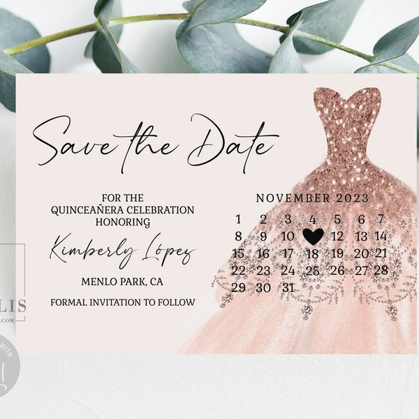 Quinceanera Save the Date - Etsy