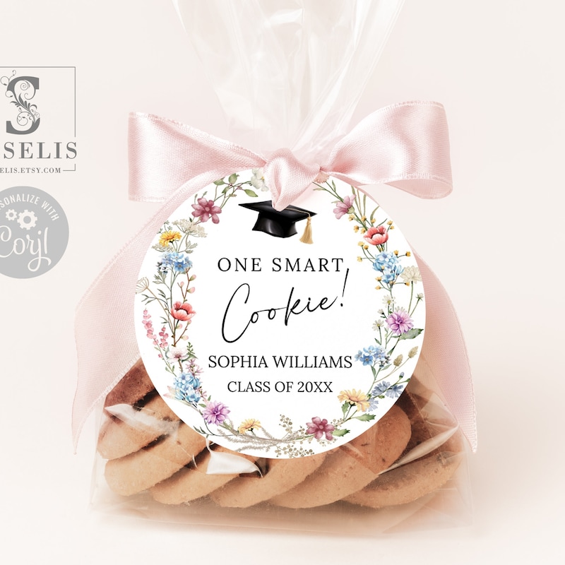 Custom Wildflower Graduation Cookies - Etsy