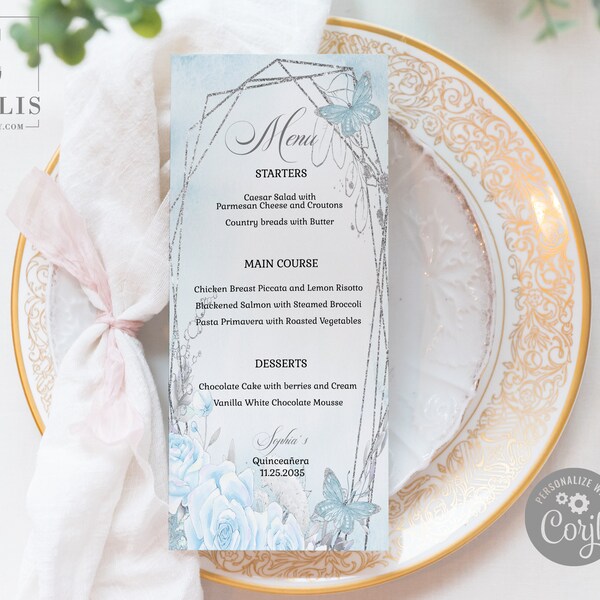 Sweet 16 Menu Printable - Etsy