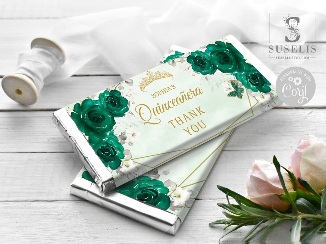 EDITABLE Quinceañera Chocolate Wrapper, Candy Bar, Mis Quince, 15th ...