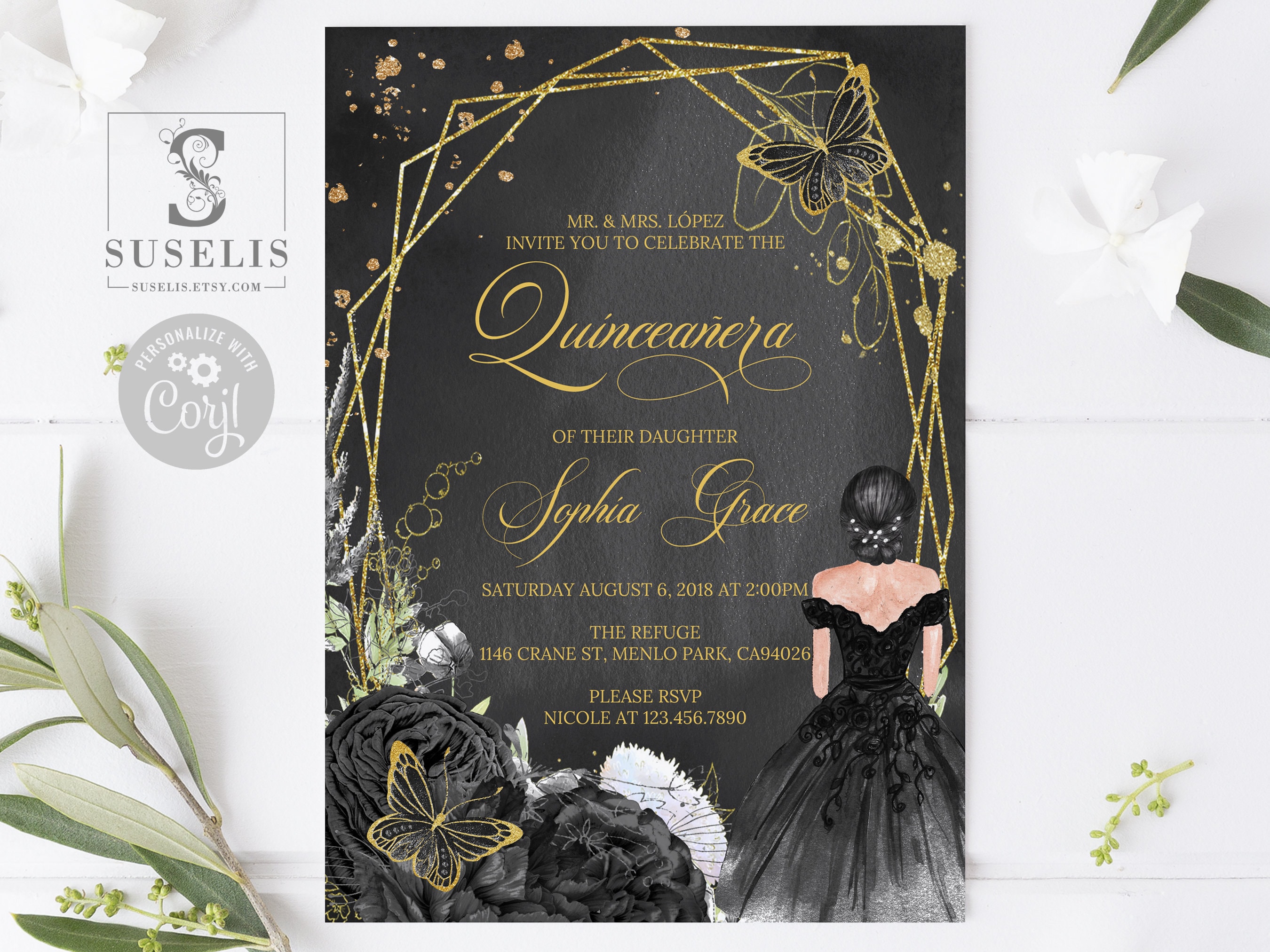 Quince Engraved Invitation Acrylic Svg - Etsy