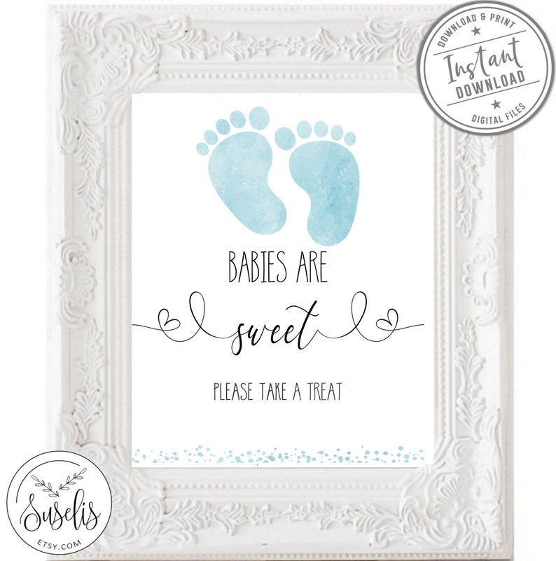 Printable Treat Sign Dessert Table Sign Boy Baby Shower - Etsy