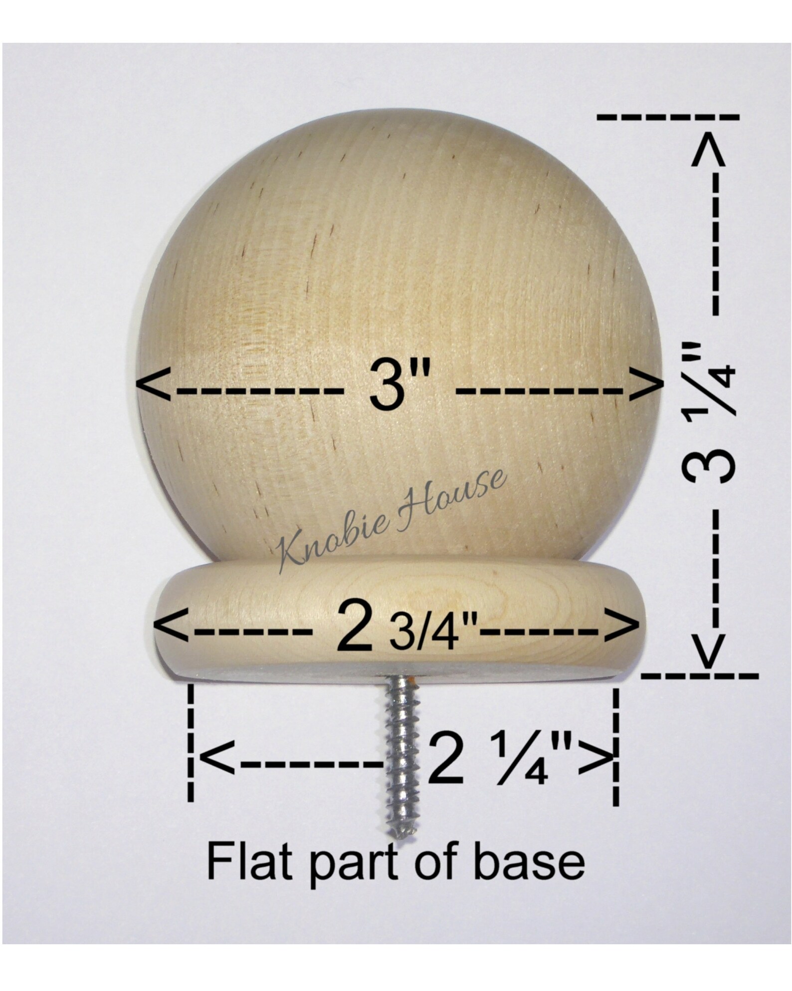 3"- Wood Round Ball Finial - Curtain Rod Ends / Wood Newel Post Caps - Etsy