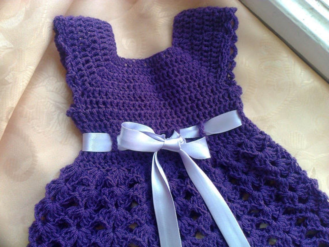 Purple Baby Dress Newborn First Outfit Take Me Home Dress - Etsy