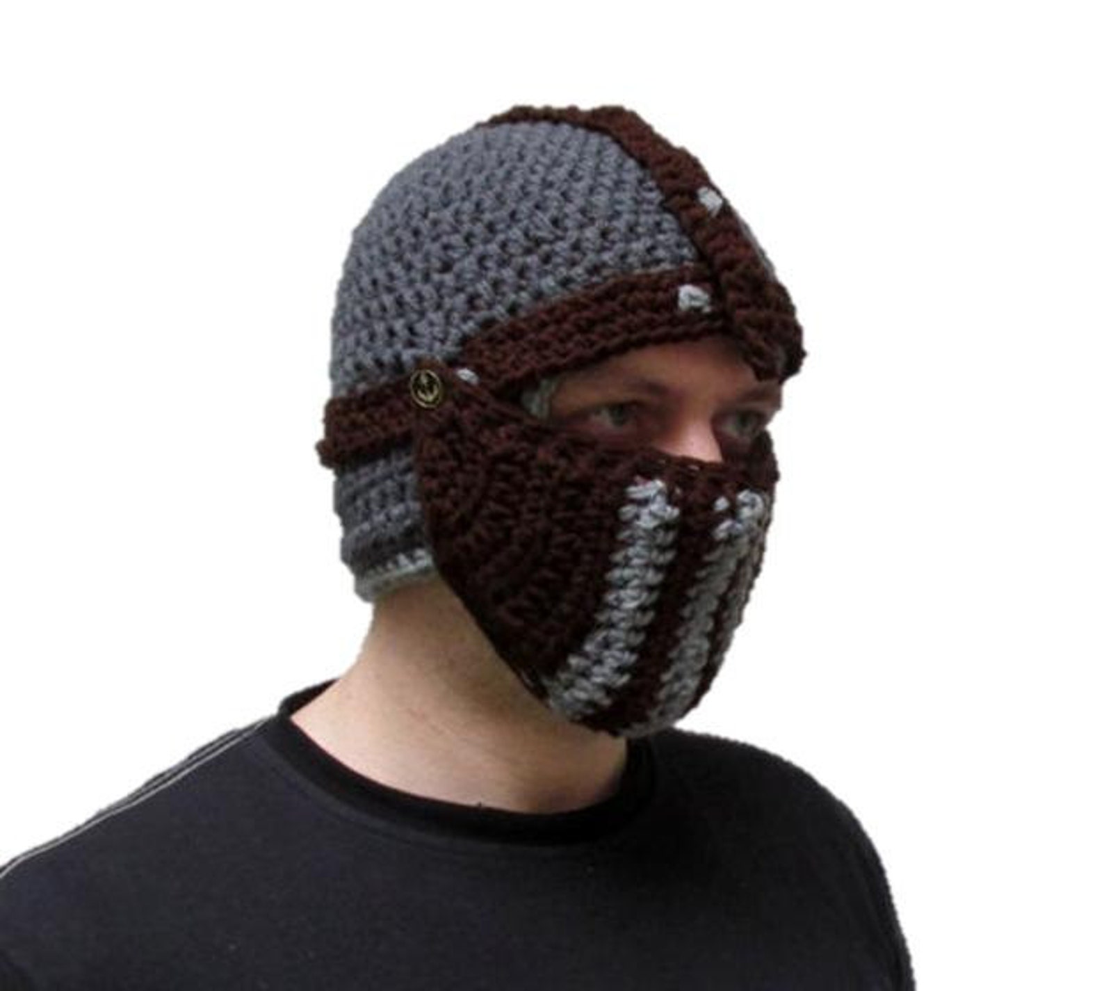 Winter Hat Crochet Knight Hat Crochet Helmet Knit Helmet - Etsy