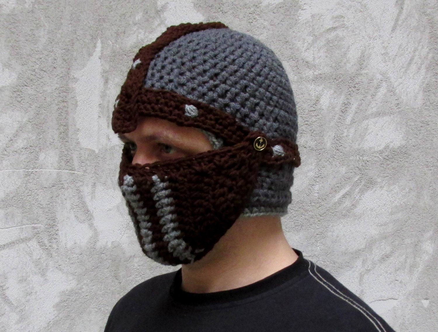 Winter Hat Crochet Knight Hat Crochet Helmet Knit Helmet - Etsy